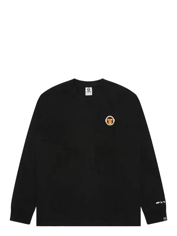 AAPE BY *A BATHING APE Logo-patch Long-sleeve T-shirt - Black
