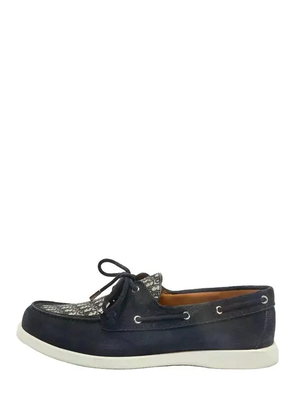Dior Oblique Jacquard Boat Shoes - Blue
