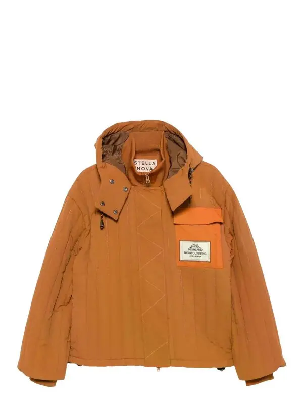 STELLA NOVA Quilted Hooded Puffer Jacket - Orange