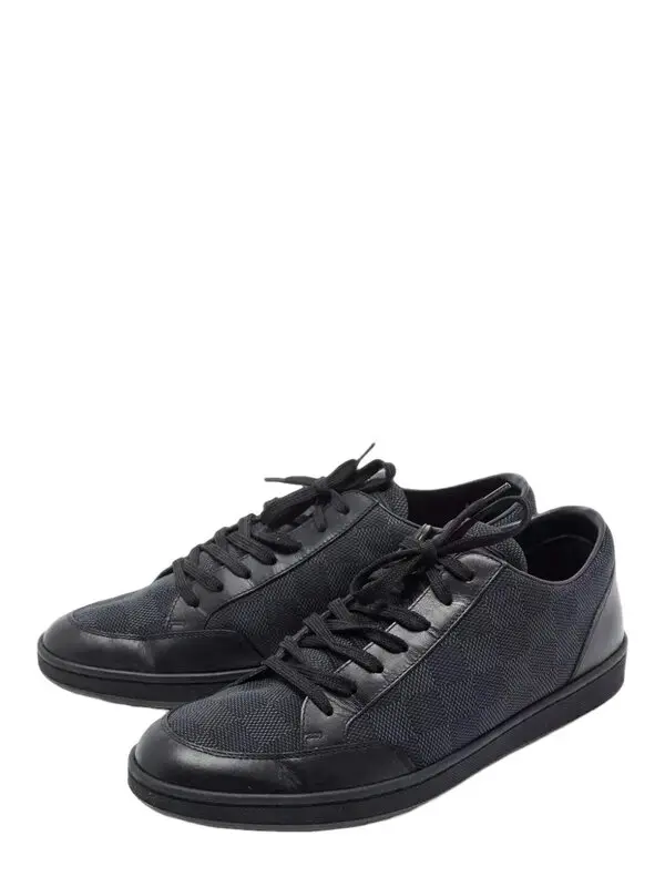 LOUIS VUITTON Damier Graphite Coated Canvas Sneakers - Black