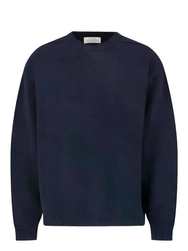 Studio Nicholson Crew Neck Lambswool Sweater - Blue