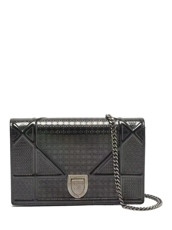 Dior Mini Diorama Microcannage Shoulder Bag - Grey