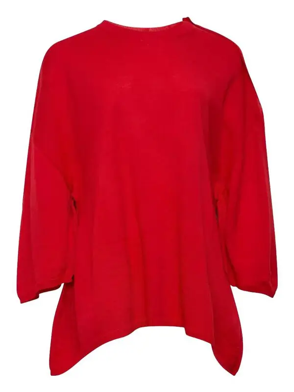 Comme Des Garçons Oversized Curved-hem Sweater - Red