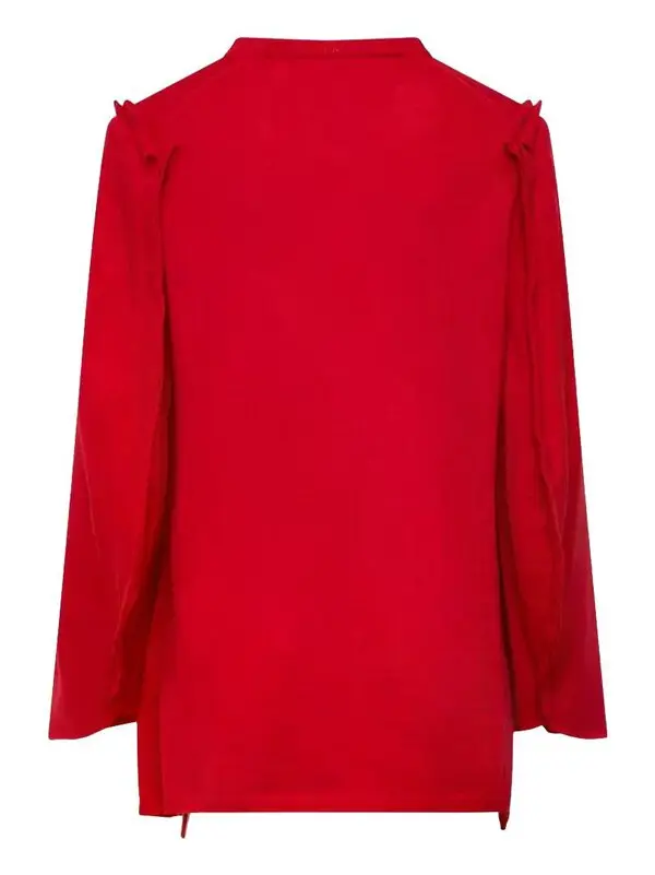 Comme Des Garçons Crew Neck Long Sleeve Sweater - Red