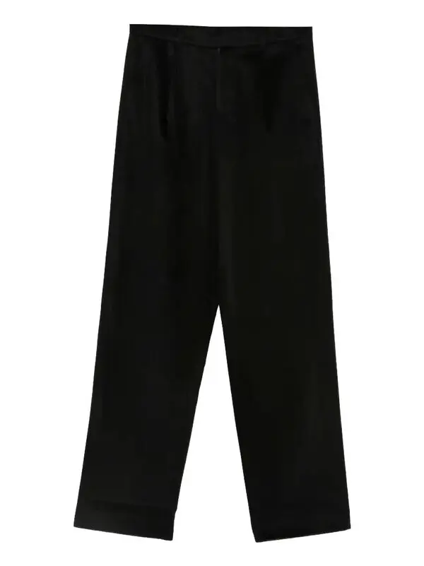 Frenckenberger Pleated Trousers - Black