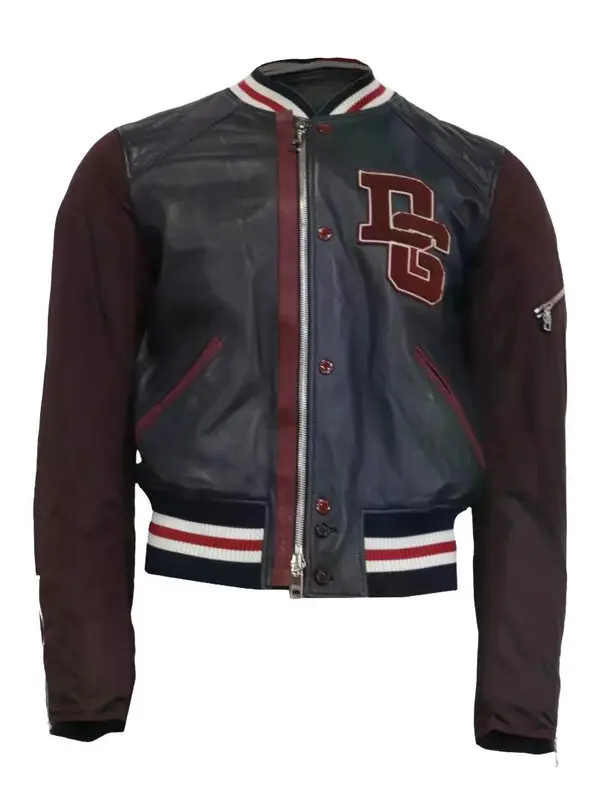 Dolce & Gabbana Dg Logo Varsity Bomber Jacket - Blue
