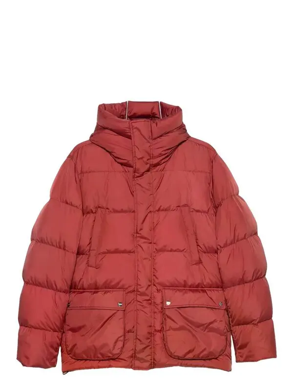 Herno Quilted Hooded Padded Coat - Red