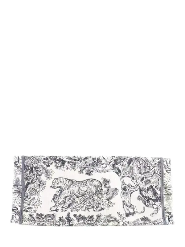 Dior Book Embroidered Canvas Large Tote Bag - Grey