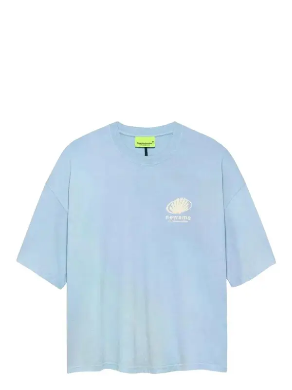 NEW AMSTERDAM SURF ASSOCIATION Logo Print Cotton T-shirt - Blue