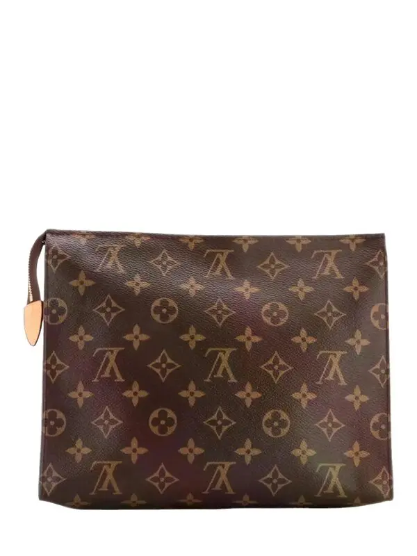 LOUIS VUITTON Monogram Canvas Toiletry Pouch 26 Clutch Bag - Brown