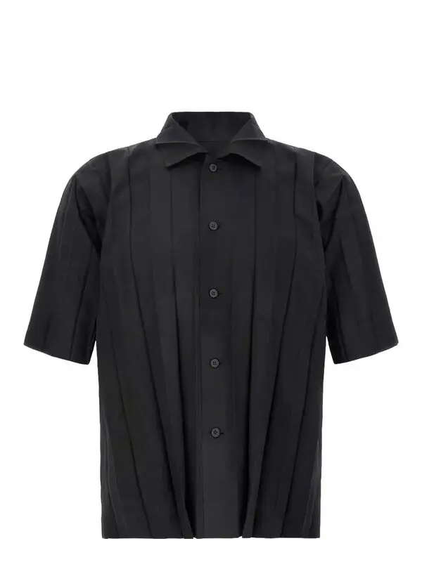 Issey Miyake Edge Short-sleeve Shirt - Black