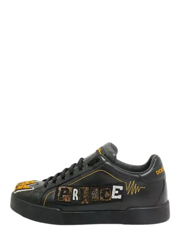 Dolce & Gabbana Portofino Prince Lace-up Sneakers - Black
