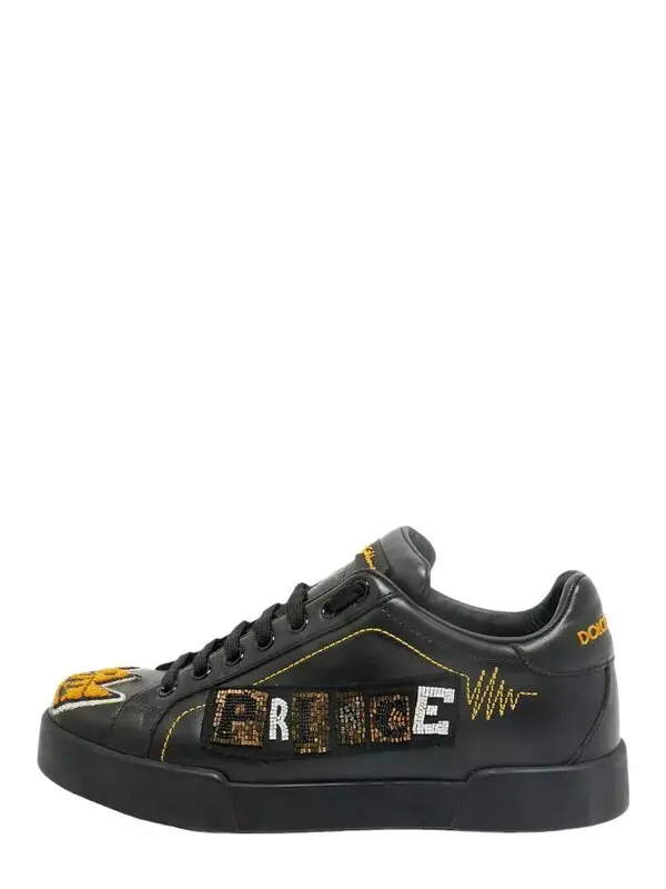 Dolce & Gabbana Portofino Prince Lace-up Sneakers - Black
