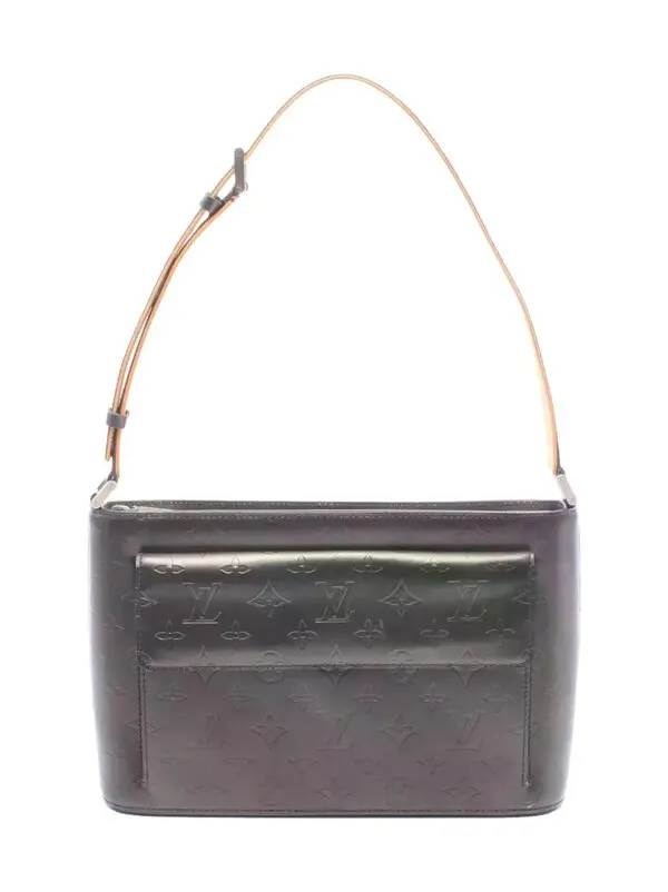 LOUIS VUITTON Monogram Mat Alston Shoulder Bag - Grey
