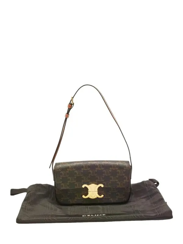 Celine Claude Triomphe Shoulder Bag - Brown