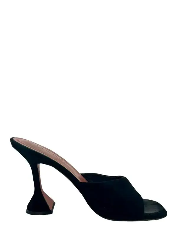 Amina Muaddi Lupita Suede Mules - Black