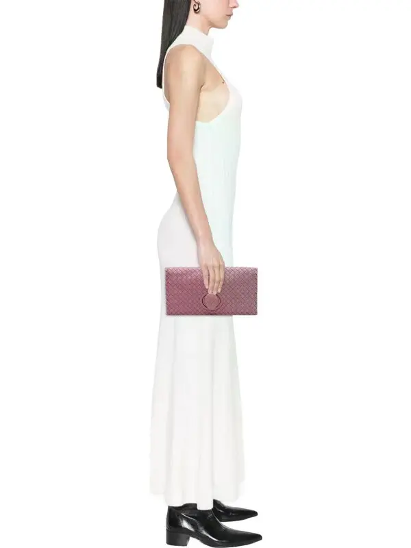 Bottega Veneta Woven Clutch Bag - Pink