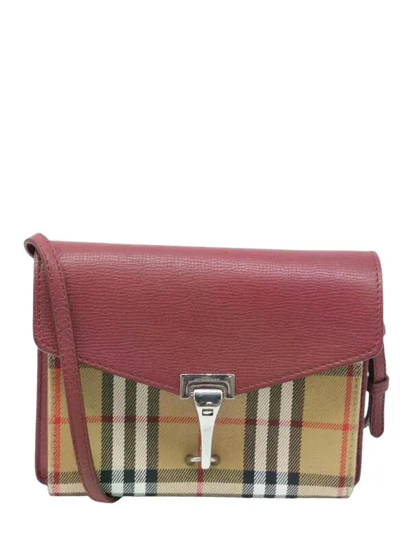 Burberry Derby House Check Macken Crossbody Bag - Red