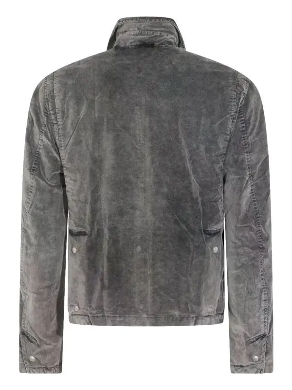 THOM KROM Faded Effect Zip-up Denim Jacket - Grey