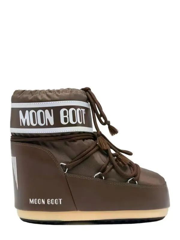 Moon Boot Logo-print Lace-up Boots - Brown