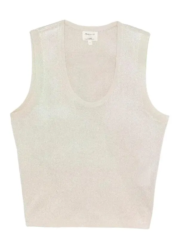 MAISON123 Metallic Effect Knit Top - Gold