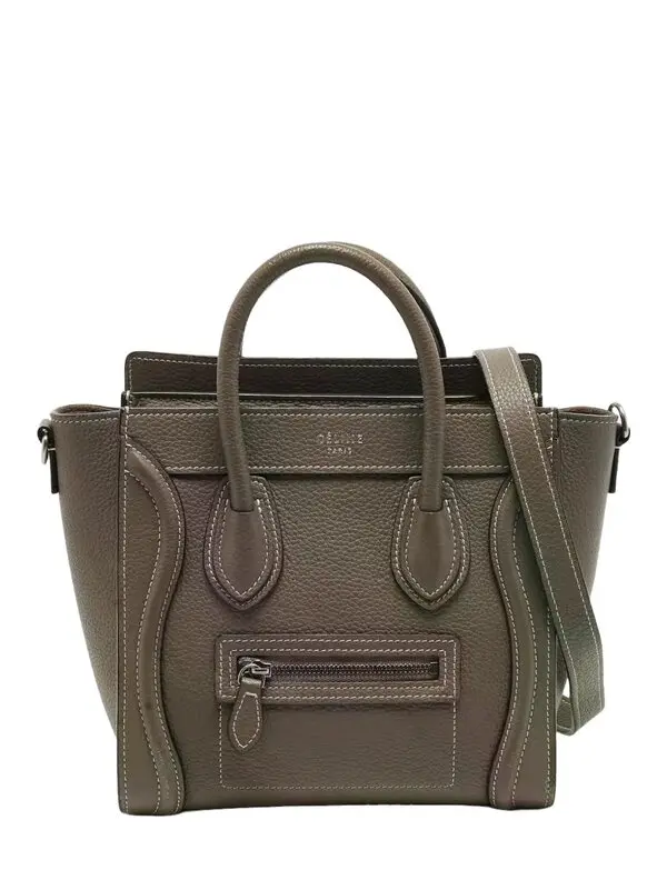 Celine Nano Leather Tote Bag - Brown