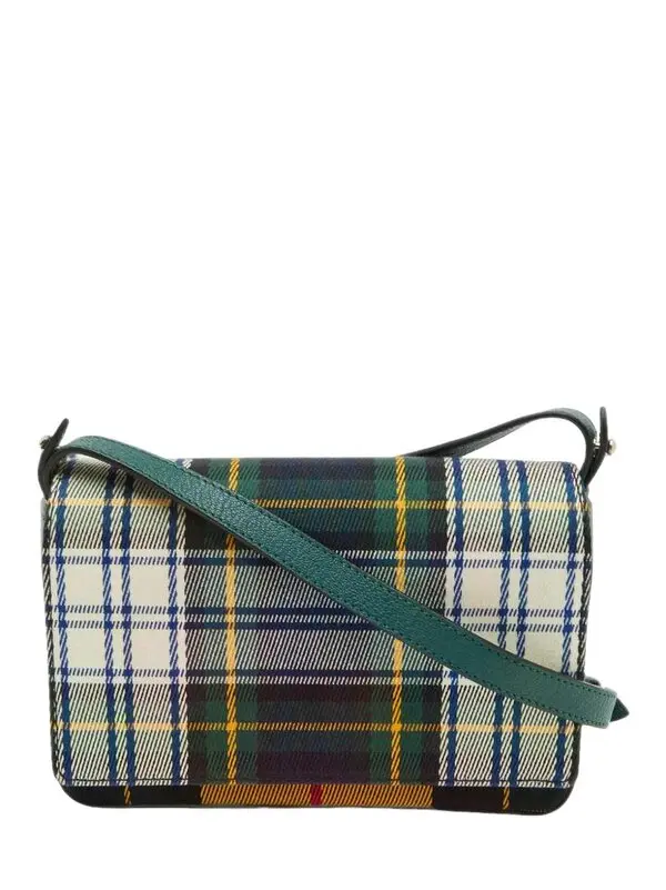 Burberry Hampshire Check Crossbody Bag - White