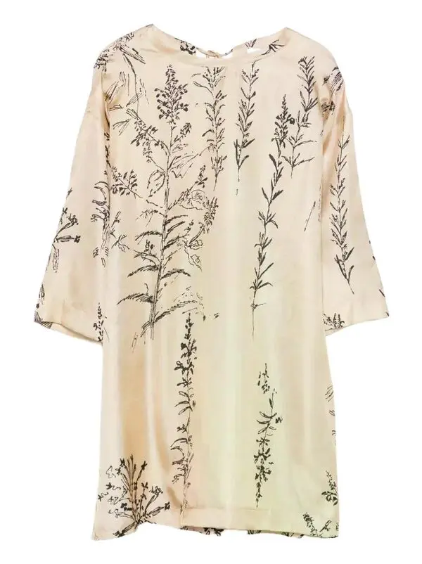 ALYSI Floral Print Tie-fastening Blouse - Neutrals