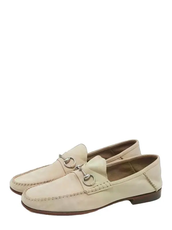 Gucci Horsebit Nubuck Loafers - Neutrals
