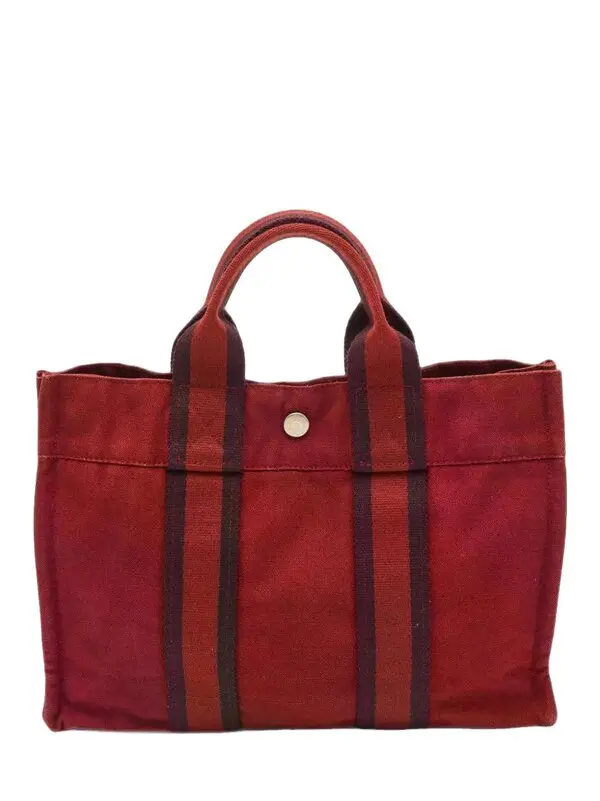 Hermès Fourre Tout Pm Canvas Tote Bag - Red