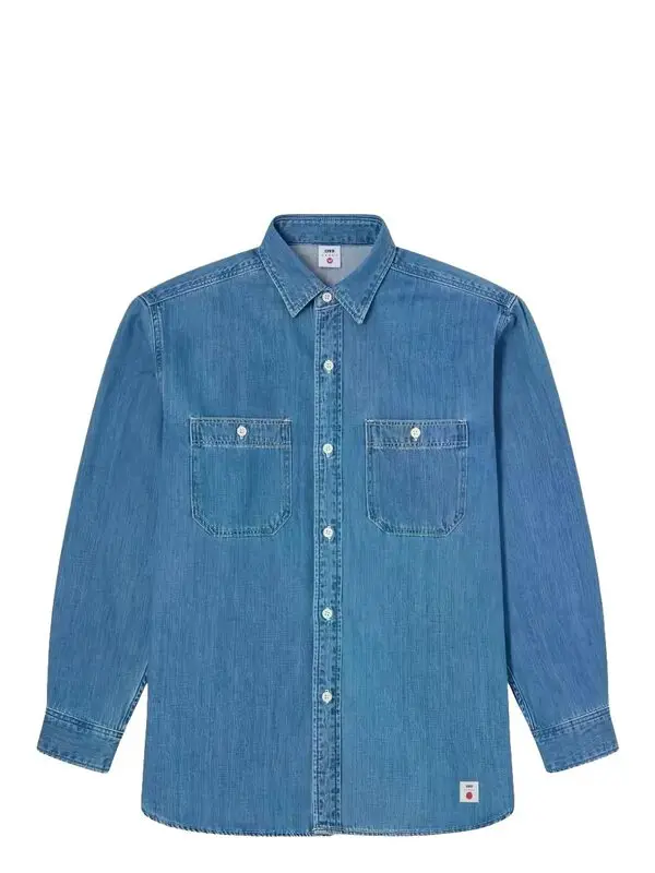 Edwin Work Button-up Denim Shirt - Blue
