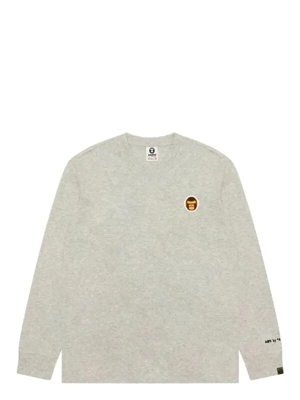 AAPE BY *A BATHING APE Logo-patch Long-sleeve T-shirt - Grey