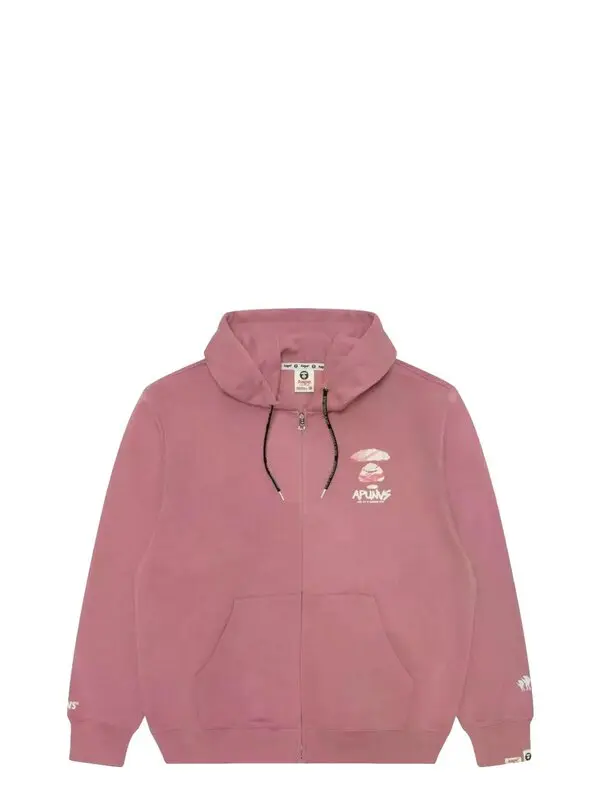 AAPE BY *A BATHING APE Logo-print Zip-up Hoodie - Pink