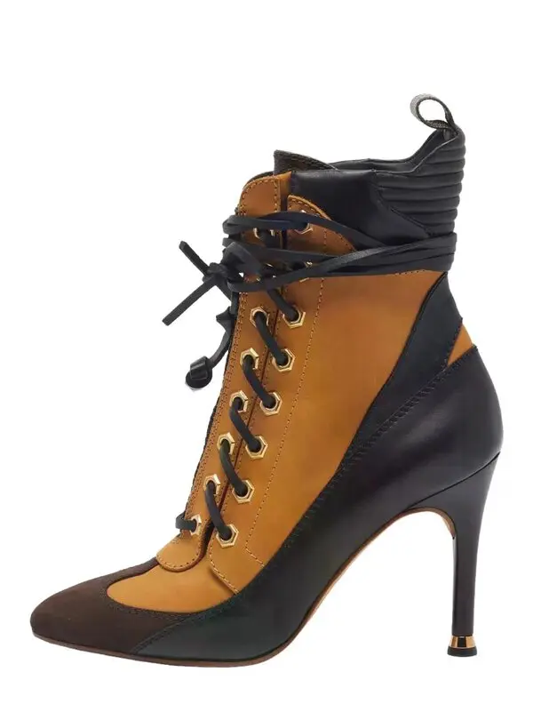 LOUIS VUITTON Laureate Lace-up Stiletto Ankle Boots - Black