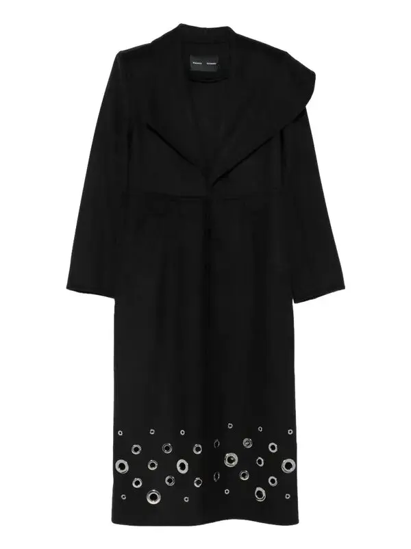 Proenza Schouler Alix Eyelet Embellished Coat - Black