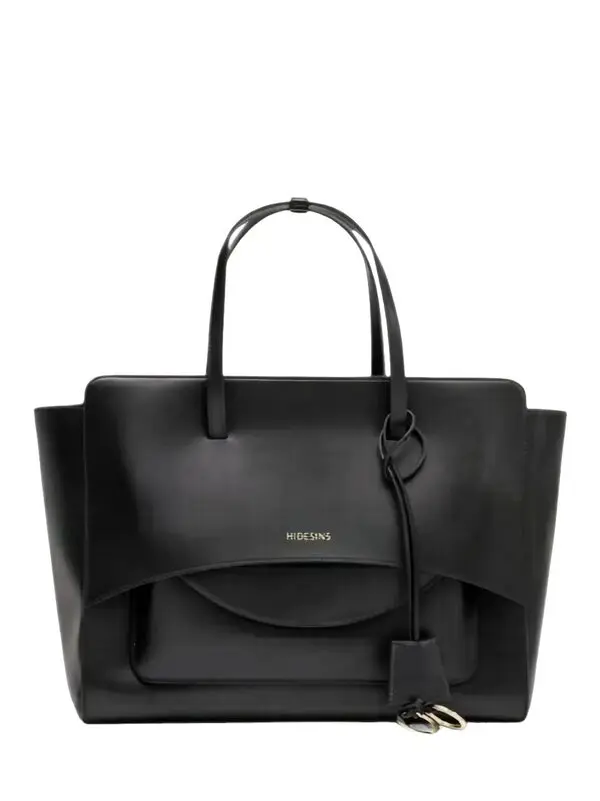 HIDESINS Large Flap Two-way Tote Bag - Black