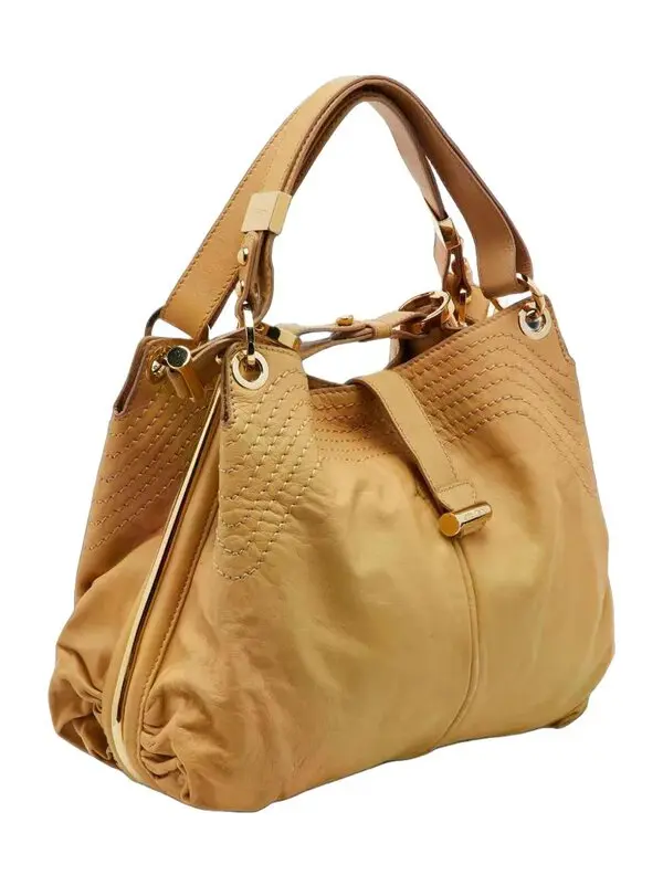 JIMMY CHOO Tulita Leather Tote Bag - Neutrals