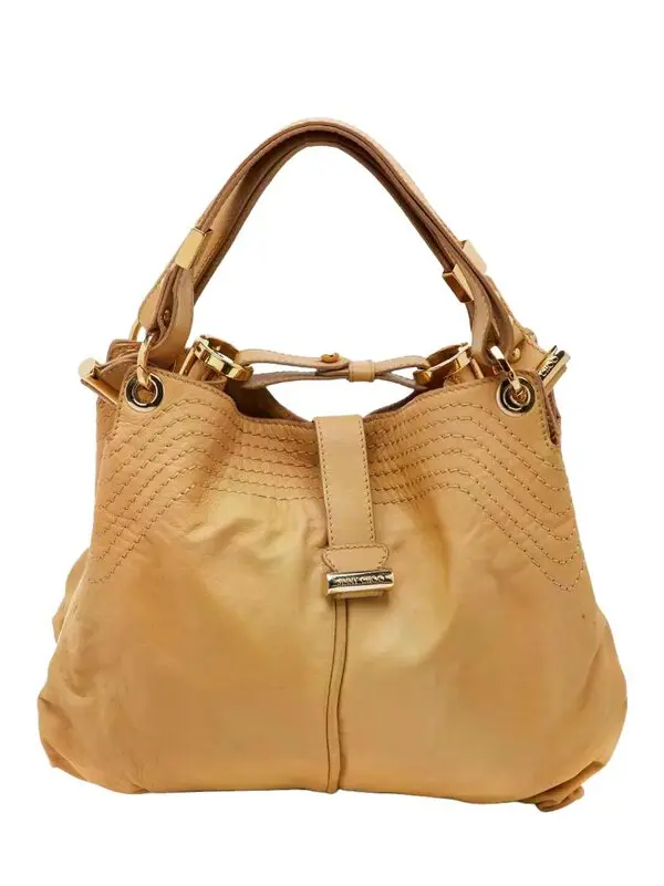 JIMMY CHOO Tulita Leather Tote Bag - Neutrals