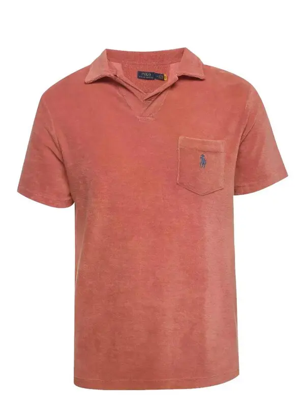 Polo Ralph Lauren Terry Open-collar T-shirt - Red