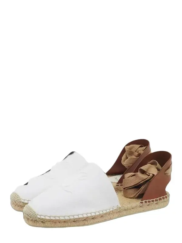 CHRISTIAN LOUBOUTIN Nanou Ankle-tie Flat Espadrilles - White