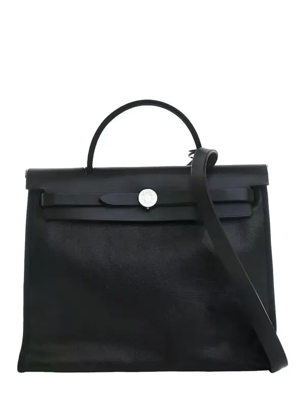 Hermès 2017 Toile H Berline Herbag Zip 31 Satchel - Black