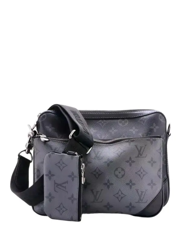 LOUIS VUITTON Trio Messenger Bag Reverse Monogram Eclipse Canvas - Black