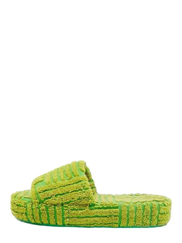 Bottega Veneta Resort Sponge Flat Sandals - Green