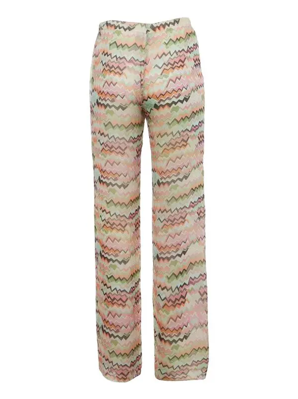 Missoni Zigzag Print Straight-leg Trousers - Neutrals