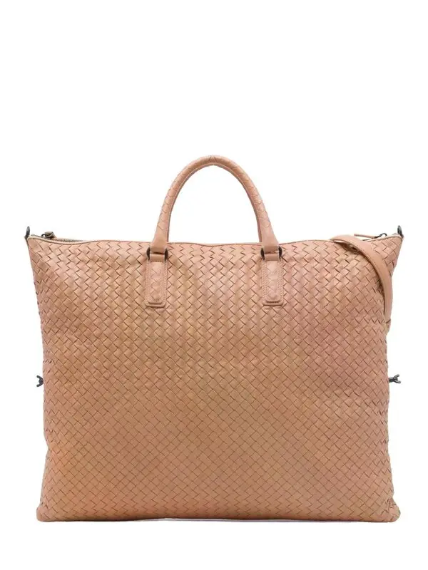 Bottega Veneta Maxi Nappa Intrecciato Convertible Tote Travel Bag - Neutrals