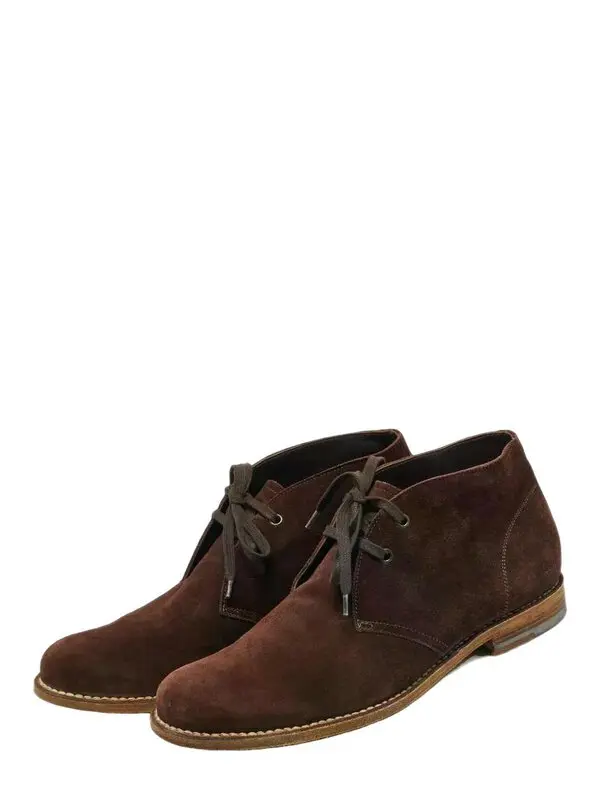 Bottega Veneta Suede Lace-up Desert Boots - Brown