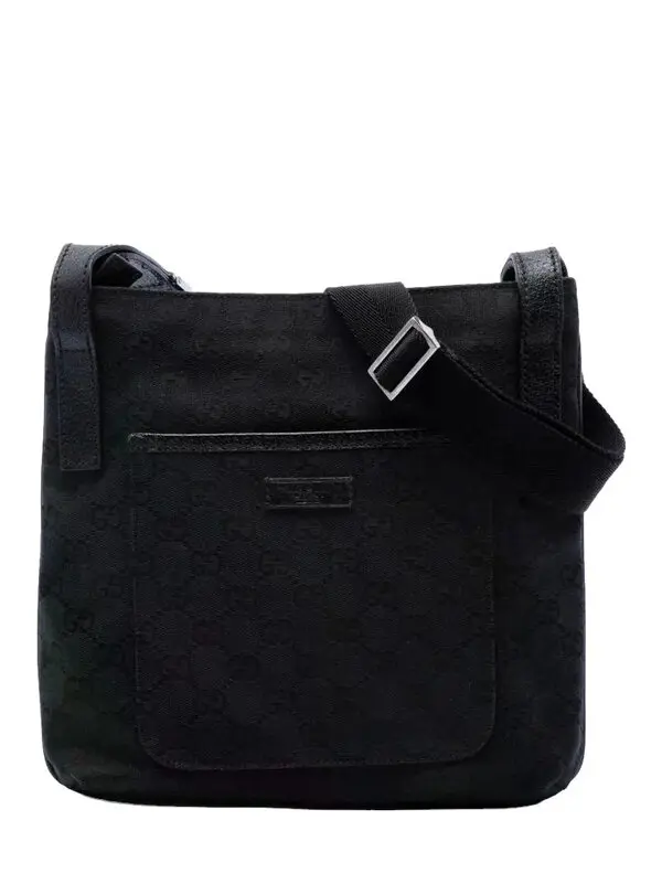 Gucci Gg Canvas Crossbody Bag - Black