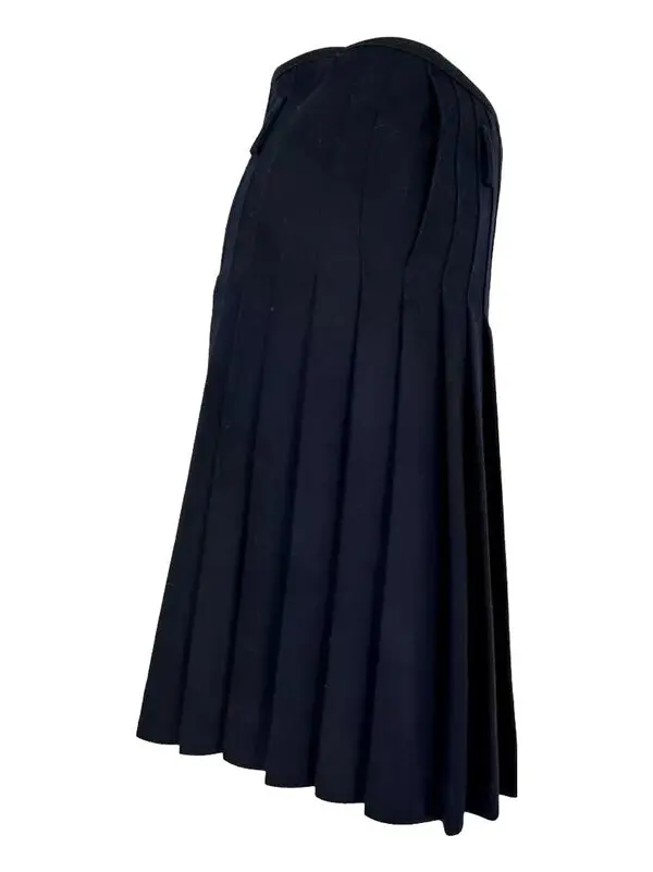 JW Anderson Pleated Wool Skirt - Black