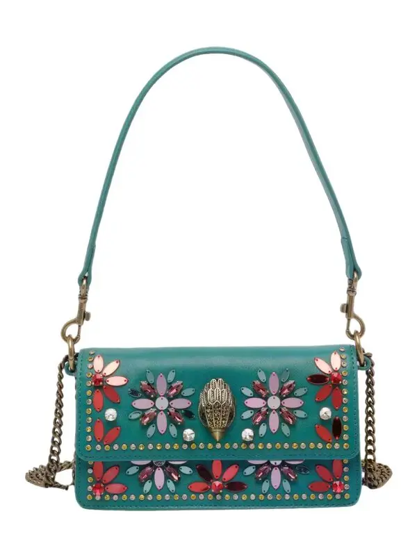 Kurt Geiger Crystal Embellished Eagle-motif Shoulder Bag - Green