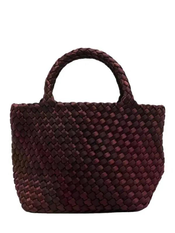 MARREA Woven Satin Shoulder Bag - Red